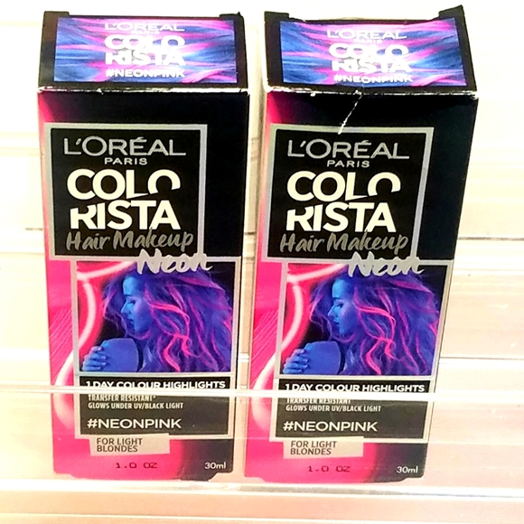 L'Orèal | Hair | Nwt 2 Loral Colorista Neon Pink Hair Makeup For Light ...